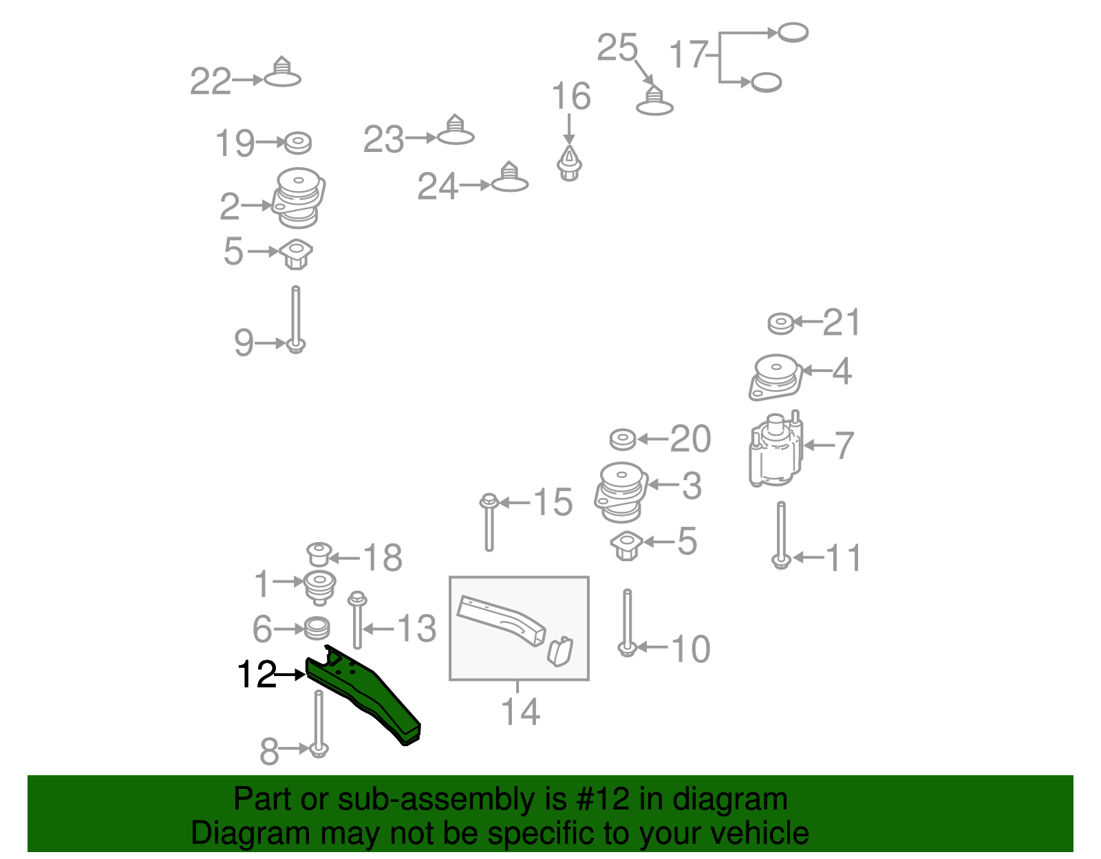 Genuine OEM Ford Part - Frame Rail Bracket ML3Z-5F078-A | Genuine OEM ...