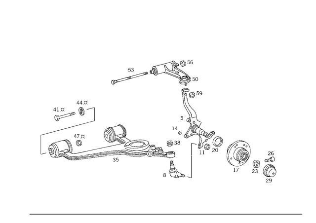 210-330-94-07 - Transverse Control Arm 1994-2002 Mercedes-Benz ...