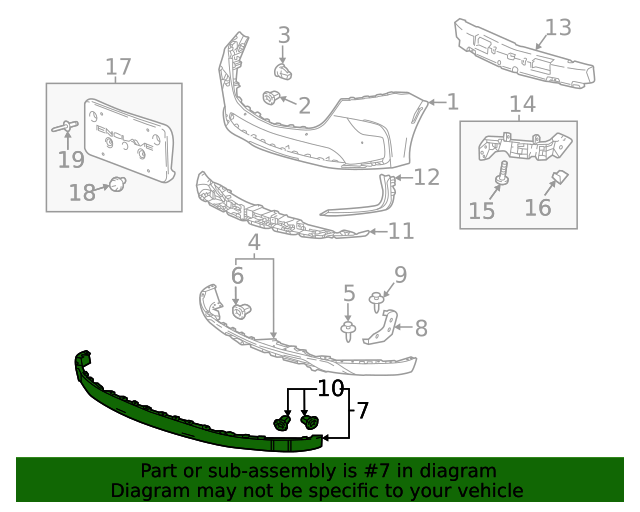 85558120 - Front Bumper Fascia Air Deflector 2022-2024 Buick Enclave ...
