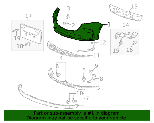 2023-2024 Buick Enclave Primed Front Bumper Upper Fascia 86514600 | OEM ...