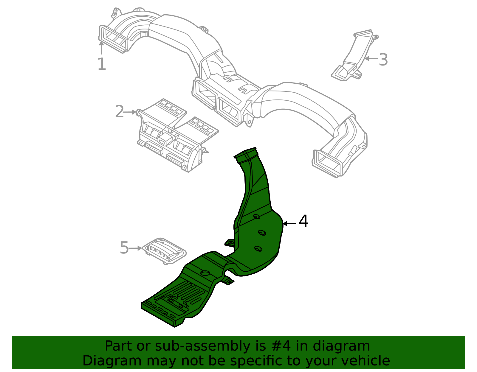 2022-2025 Kia Carnival | Instrument Panel Air Duct | 97360-R0000 | Kia ...