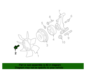 2004-2024 Nissan Fan Blade Screw 081A8-6201A | Nissan Parts Plus