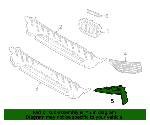 51118077061 - 2020-2021 BMW X4 Outer Duct (51-11-8-077-061) | BMW of ...