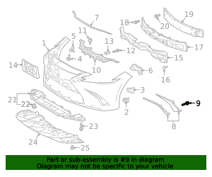 2010-2024 Lexus Bumper Cover Support Rail Screw 90167-50063 | Express ...