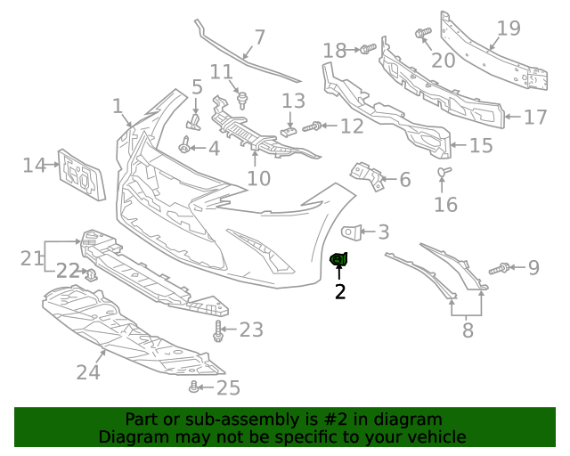 47749-02020 - Bumper Cover Clip 2019-2024 Lexus | Longo Lexus Parts