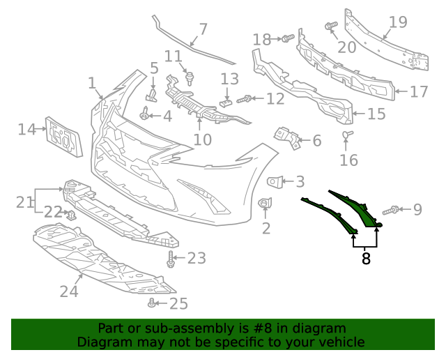53105-06010 - Bumper Trim 2019-2024 Lexus | AutoNationParts.com