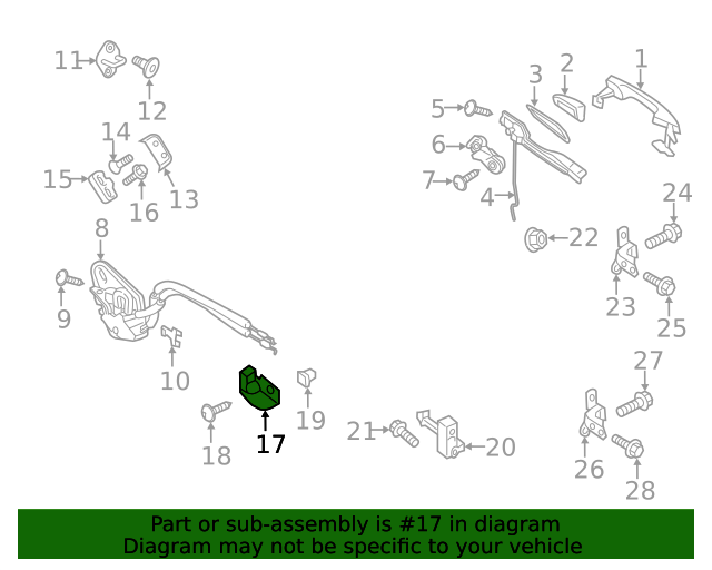 2016-2023 Mazda Handle, Inside D10E-58-330A | Mazda-Parts