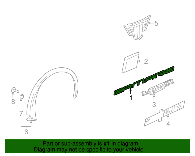 2010-2015 Chevrolet Camaro Front Fender Camaro Logo 22752666 GM ...
