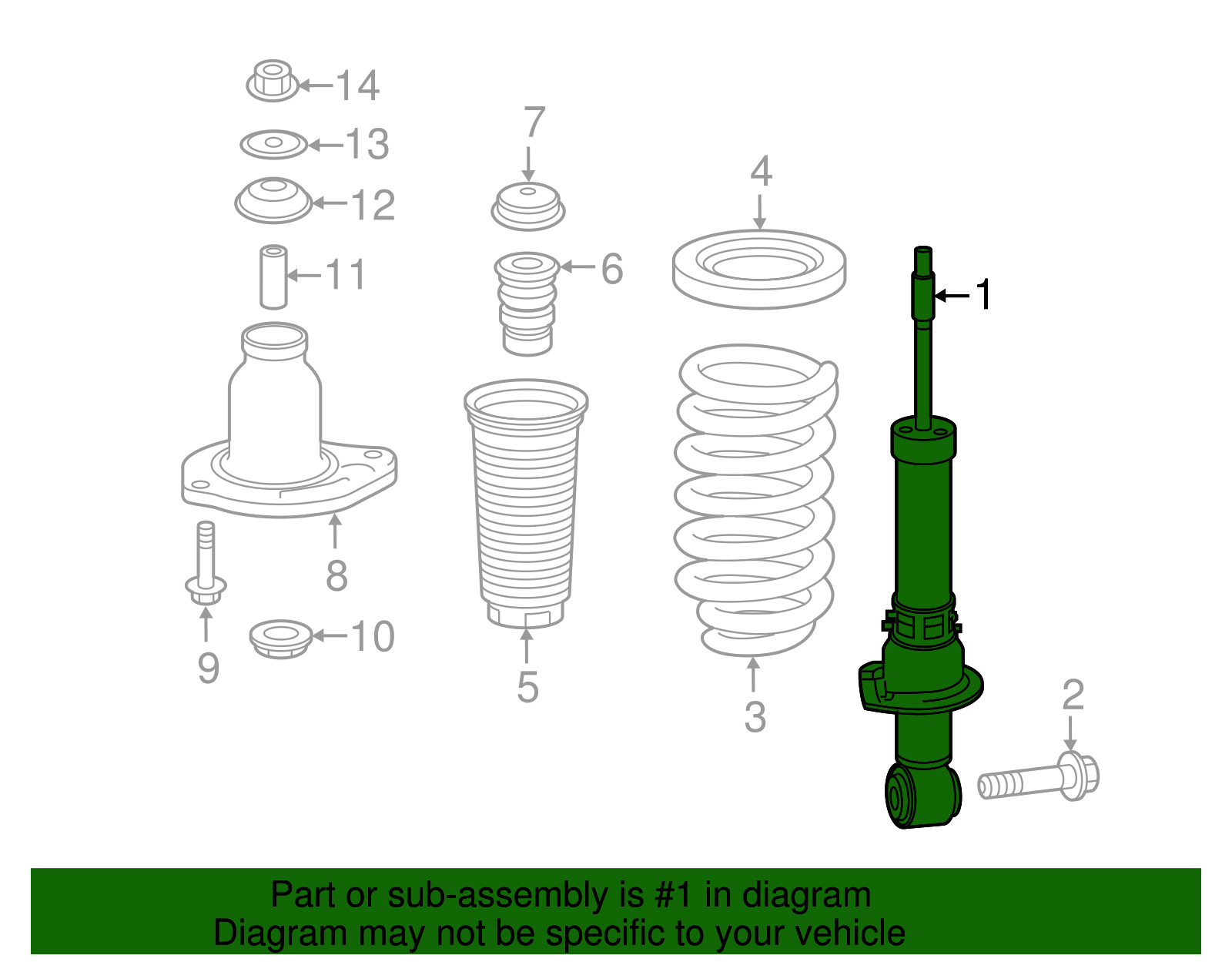 52611-TG7-A01 - Shock Absorber 2016-2022 Honda Pilot | Honda Parts Online