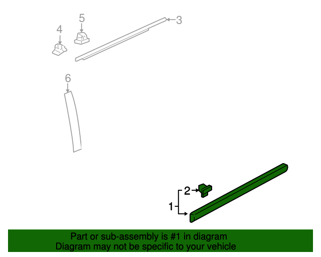 75303-SHJ-A02 - Body Side Molding 2005-2010 Honda Odyssey | Honda Parts ...