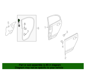 91568-SJA-003 - Clip Door Weatherstrip - 2006-2020 Honda | Genuine ...