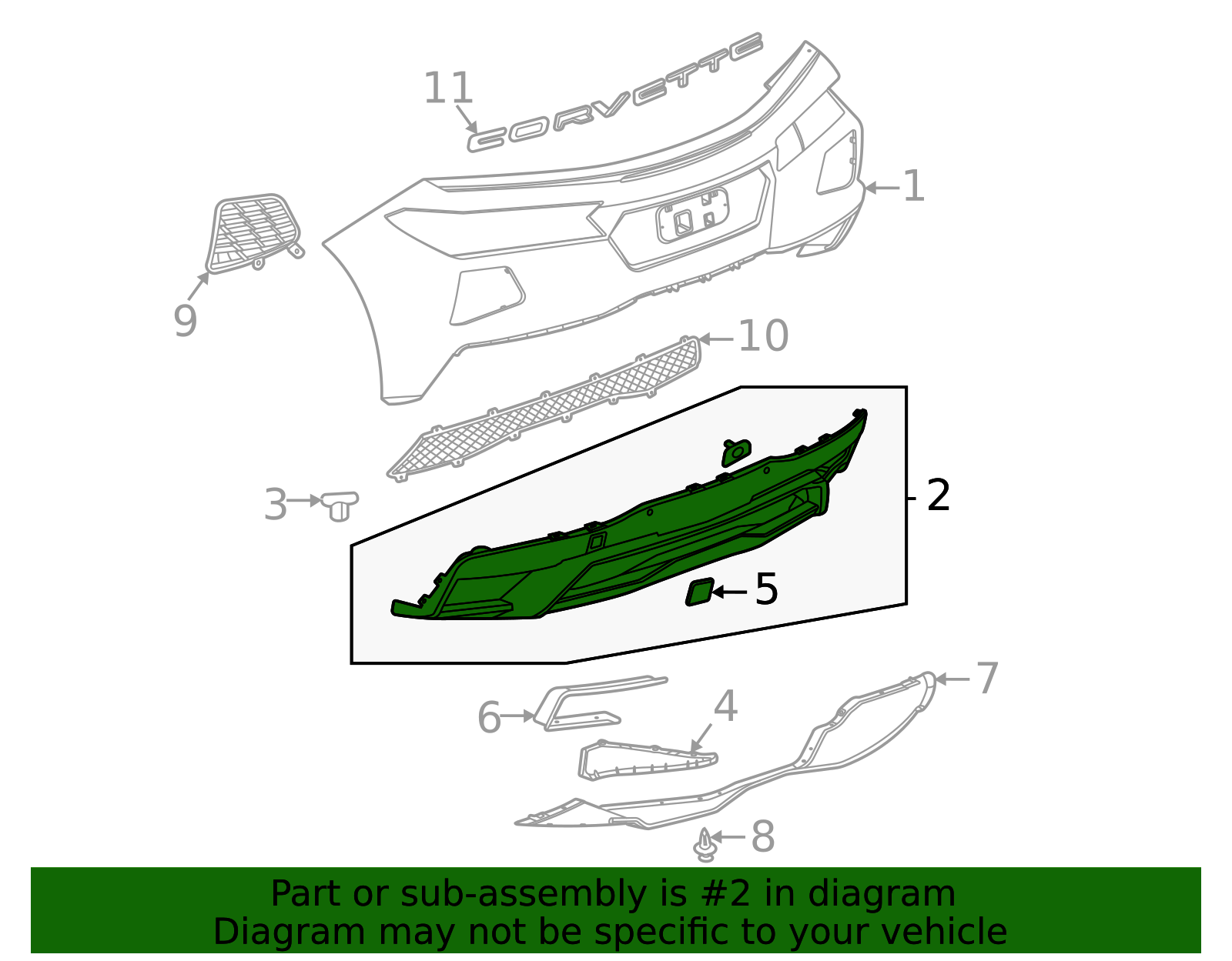 2020-2024 Chevrolet Corvette Lower Cover 86777630 | GM Parts Center