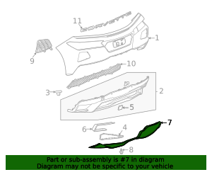 85525476 - Rear Bumper Fascia Diffuser 2020-2023 Chevrolet Corvette ...