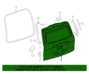 23345545 Gate - New OEM Part From GM Parts Direct | GM Parts Store
