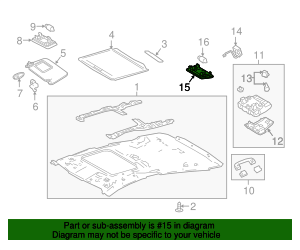 2016-2022 Toyota Dome Lamp 81240-47010-B0 | Toyota Parts Center