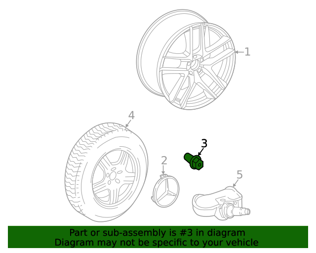 000-990-48-18 - Wheel Lug Bolt 2024 Mercedes-Benz | AutoNationParts.com