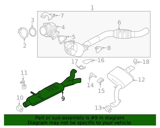 2020-2021 Land Rover Range Rover Resonator & Pipe LR133404 | OEM Parts ...