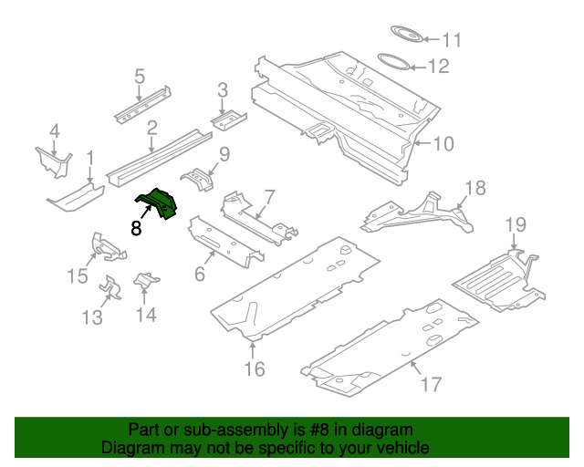 41-12-7-391-025 - Floor Pan Reinforcement 2017-2023 Mini Cooper ...