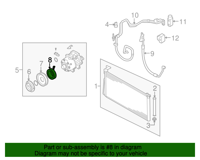 2006-2012 Hyundai A/C Compressor Clutch Coil 97641-3K220 ...