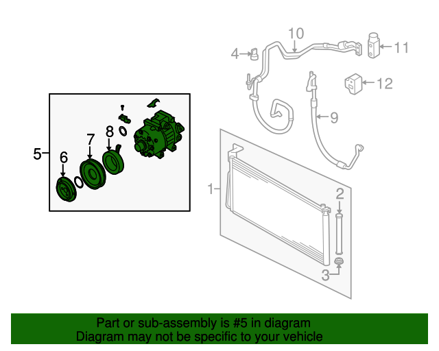2006-2009 Hyundai Sonata Compressor Assembly 97701-3K220 | OEM Parts Online
