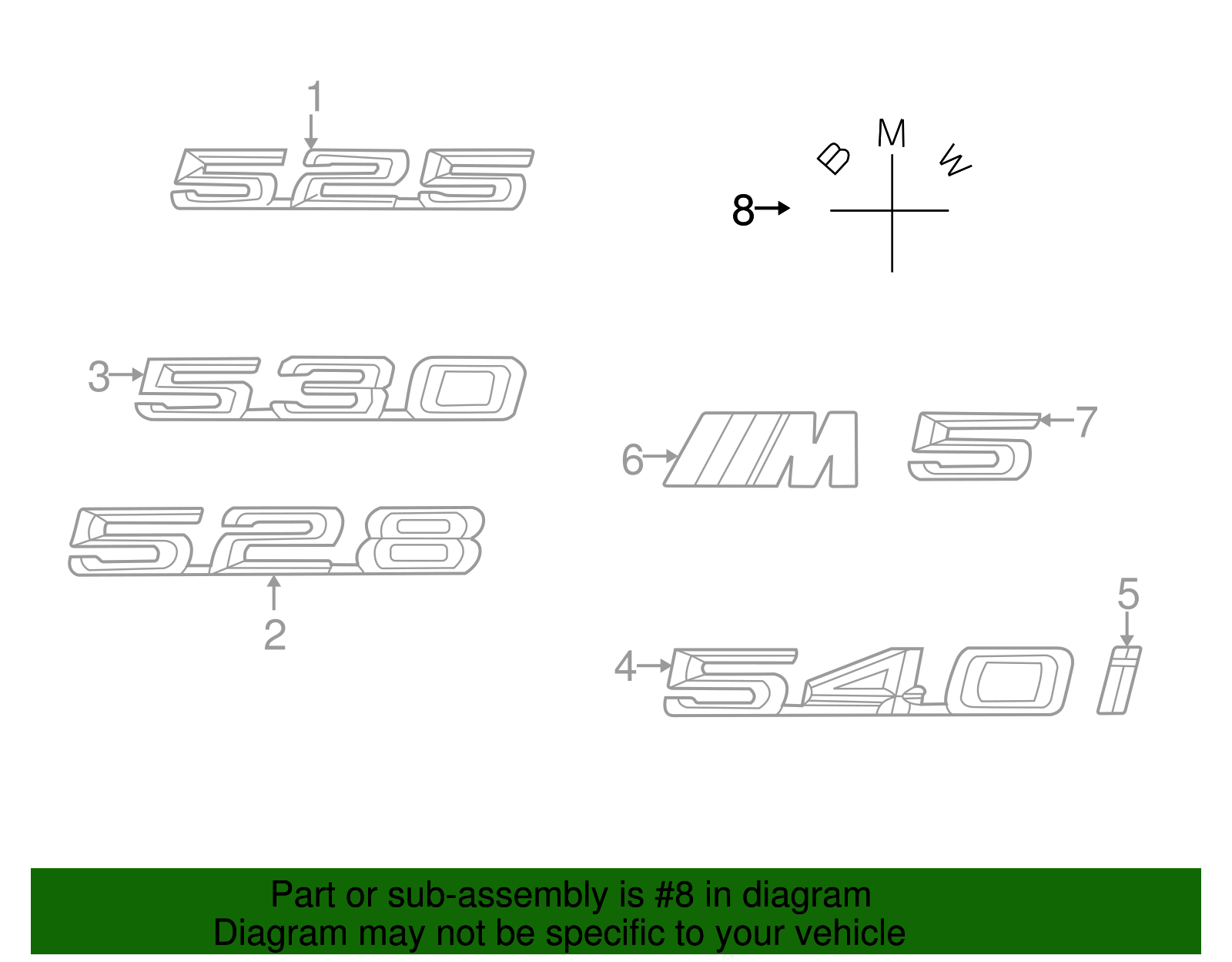 1997-2003 BMW | Emblem | 51148203864 | BMW OEM Parts Store