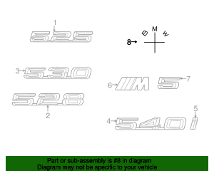Genuine OEM BMW Emblem Part# 51148203864 Fits 1997-2003 BMW: Up To 35% ...