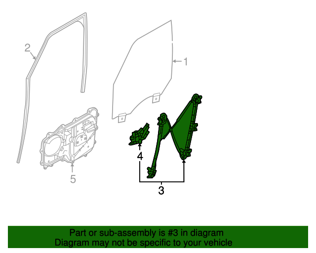 Genuine OEM Window Regulator Part# LR153954 Fits 2017-2024 Land Rover ...