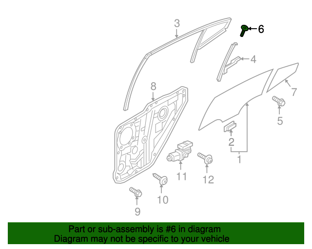 2019-2020 Hyundai Elantra Guide Channel Screw 83412-F1000 | OEM Parts ...