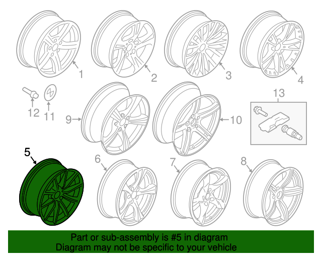 36116785257 - 2009-2016 BMW Z4 Light Alloy Rim Wheel Style 296 9x19 ...