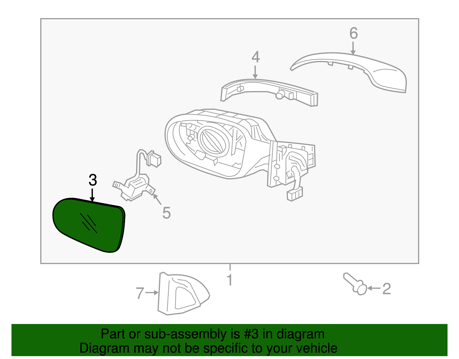 87621-C6020 - Mirror Glass 2016-2020 Kia Sorento | Kia.Parts Store