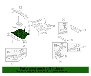 2009-2011 Toyota Camry Floor Pan 58211-33160 | Toyota Parts Center