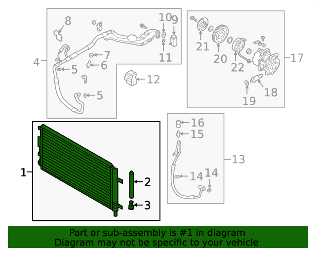 2019-2022 Hyundai Veloster N Condenser 97606-K9000 | QuirkParts