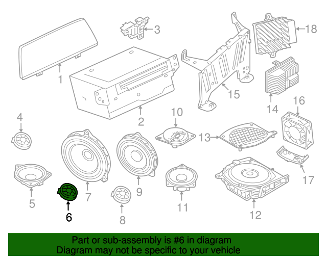 65-13-9-350-327 - Speaker 2016-2024 BMW | AutoNationParts.com