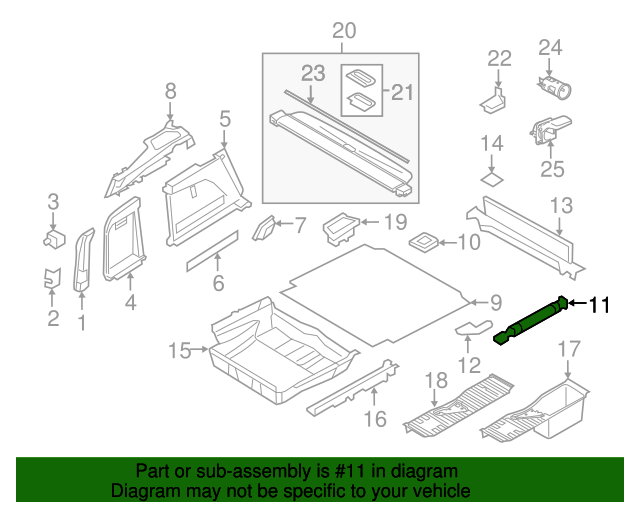 51479149120 - 2007-2019 BMW Support Cylinder (51-47-9-149-120) | BMW of ...
