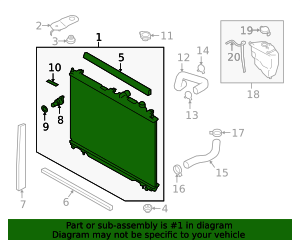 2019-2021 Subaru Ascent Radiator Assembly 45111XC00A | QuirkParts