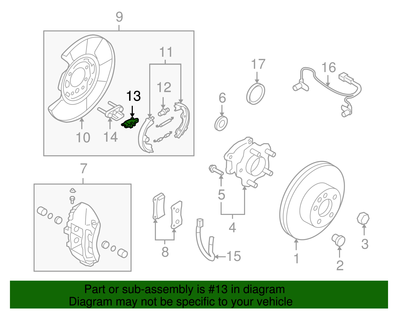2003-2024 Nissan Parking Brake Lever 44050-8J01A | Nissan Parts ...