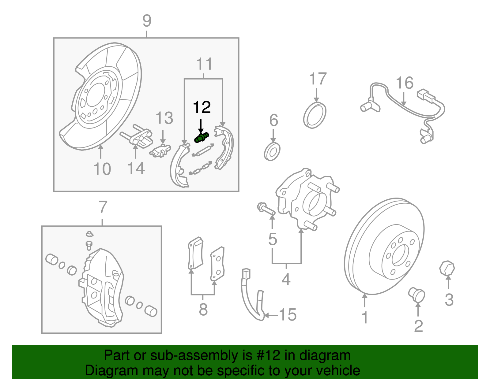 2000-2024 Nissan Parking Brake Adjuster 44200-9Y00A | My Nissan Part