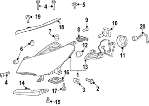 2013-2017 Buick Enclave Passenger Side Headlamp Assembly 84026395 GM ...
