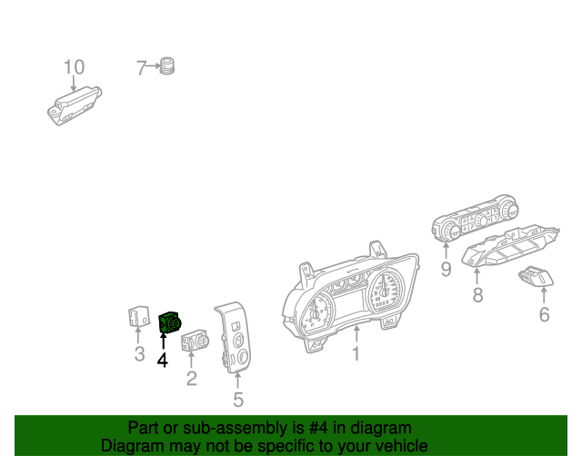 2014-2020 GM Black Carbon Metallic Transfer Case Selector Switch ...