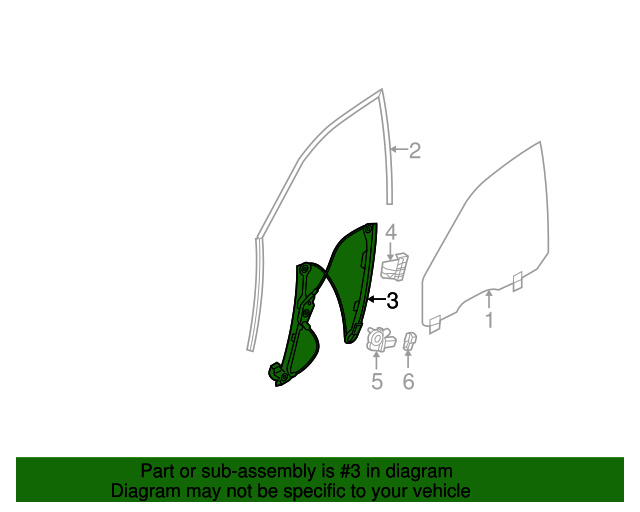 2004-2010 BMW Window lifter without motor,front left 51-33-7-184-383 ...