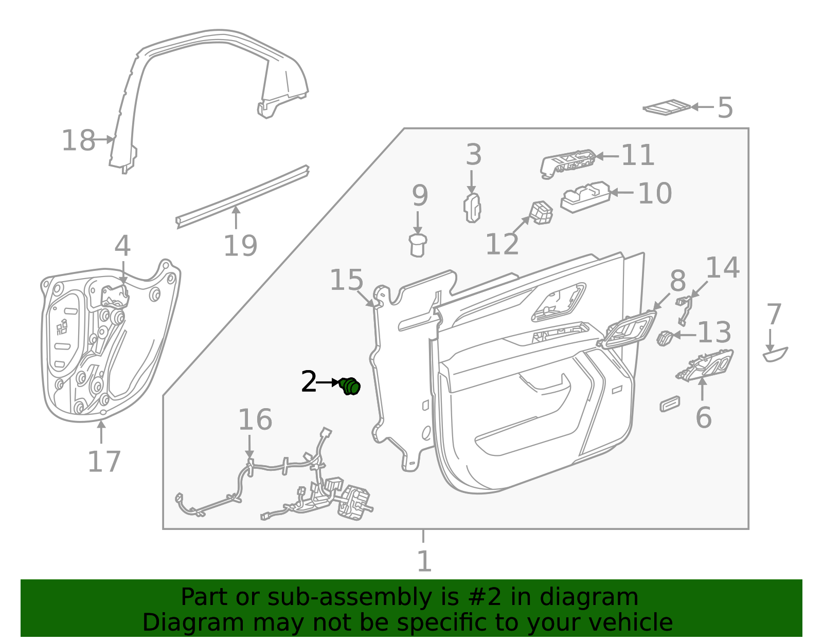 2020-2025 GM Door Trim Panel Retainer 11603262 GM | GMPartsDirect.com