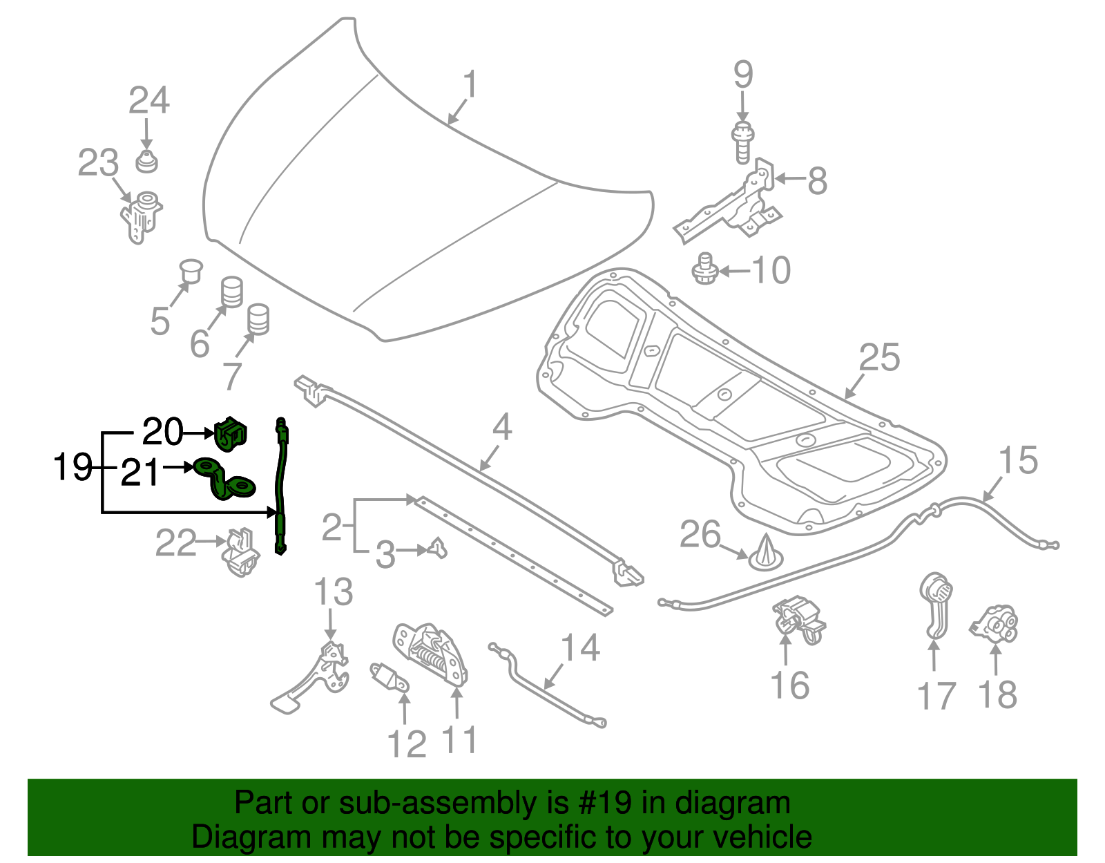 2010-2015 Hyundai Tucson Support Rod 81170-2S000 | Retail Performance ...