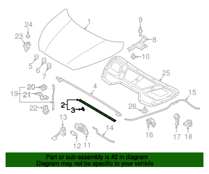 2010-2015 Hyundai Tucson Front Weather-Strip 86435-2S000 | QuirkParts