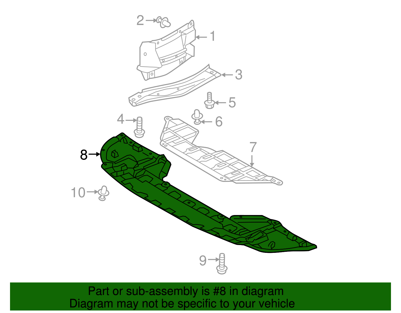 5370B626 - Under Cover 2014-2022 Mitsubishi | Mitsubishi Direct Parts