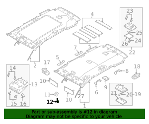 2012-2023 Hyundai Sun-Visor Screw 85289-3V000 | OEM Parts Online