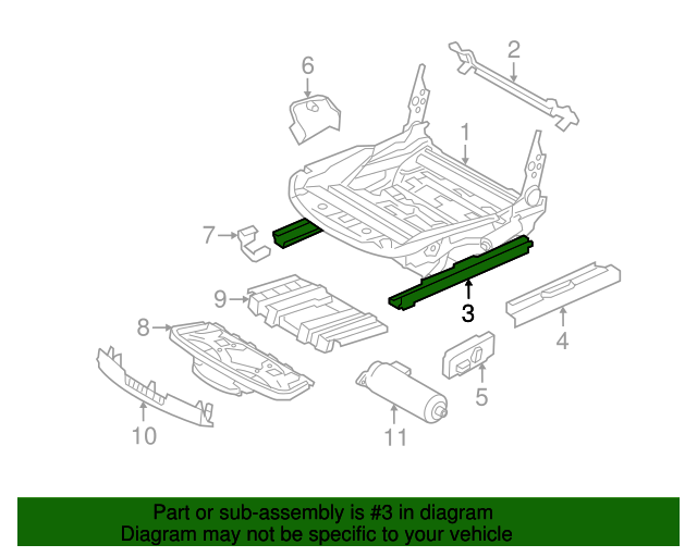 52107118501 - 2006-2018 BMW Rail Cover (52-10-7-118-501) | BMW of South ...
