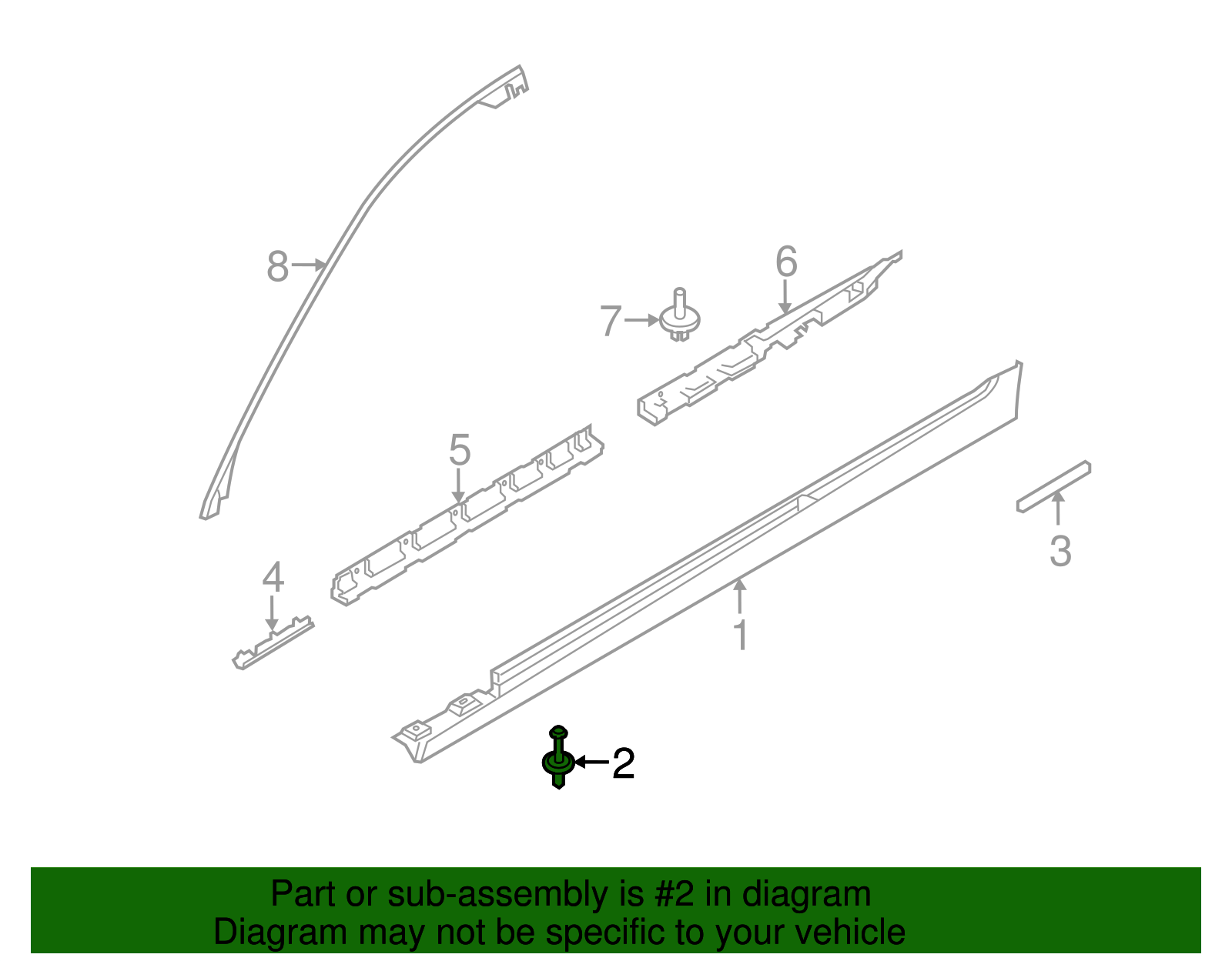 51718259788 - 2006-2018 BMW Rocker Molding Rivet (51-71-8-259-788 ...
