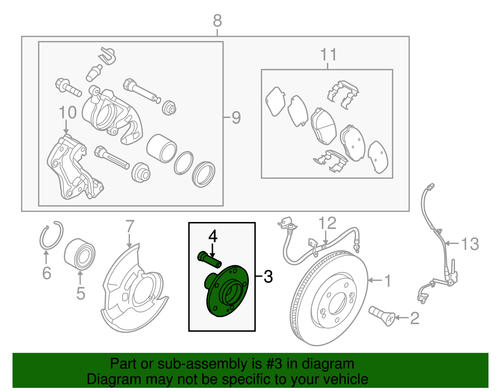2012-2017 Hyundai Hub 51750a5000 | Retail Performance Auto Parts