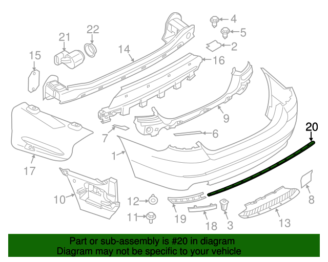 51127341672 - 2011-2016 BMW Center Molding (51-12-7-341-672) | BMW of ...
