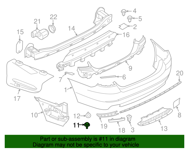 2011-2023 BMW Center High Mount Stop Light Bolt 07-14-9-126-885 ...